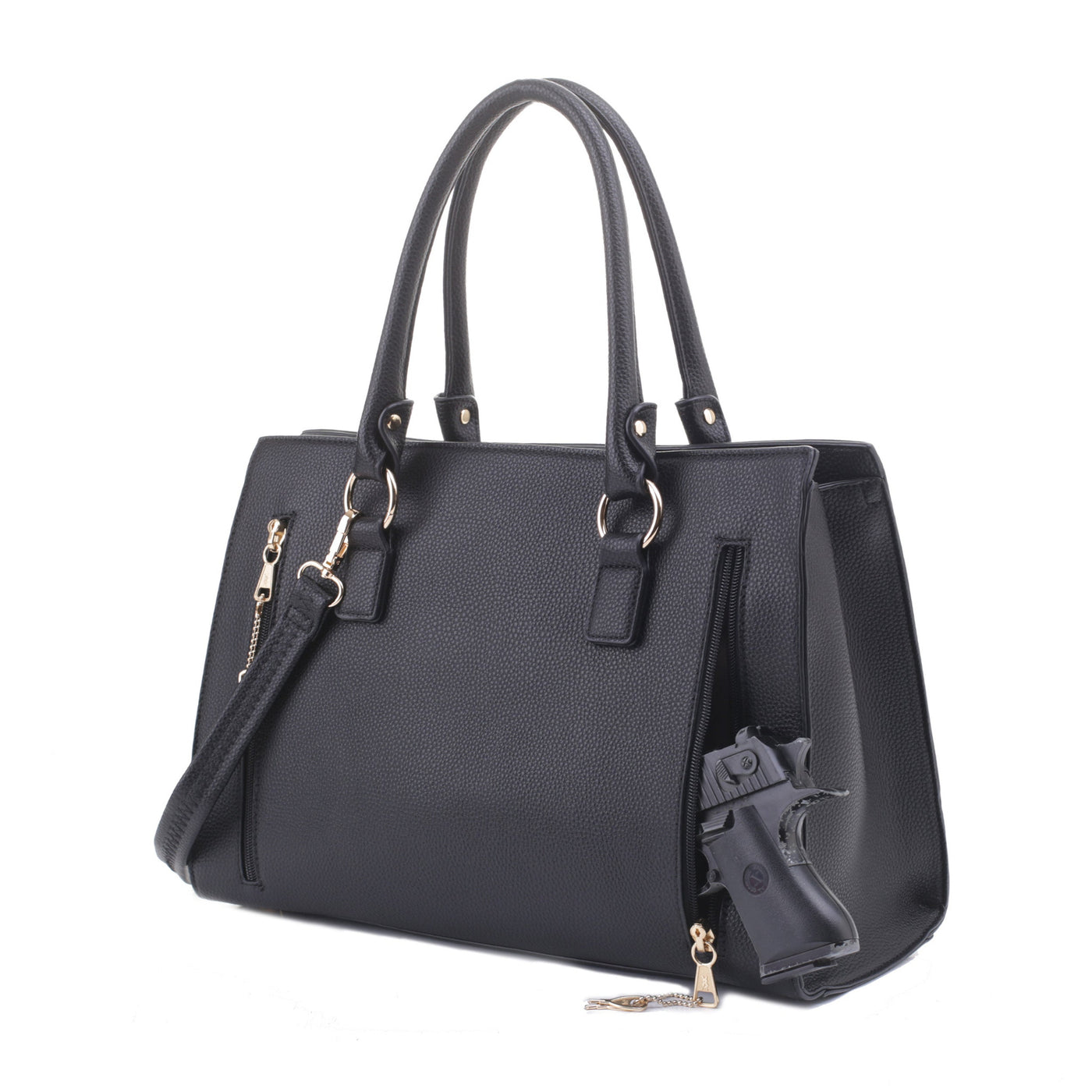 Dina Concealed Carry Lock and Key Satchel – JessieJames Handbags