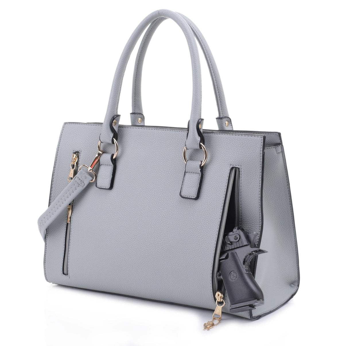 Dina Concealed Carry Lock and Key Satchel – JessieJames Handbags