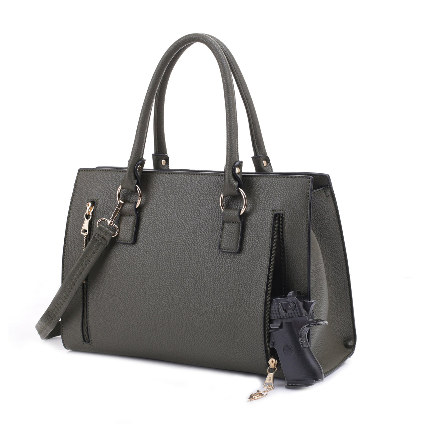 Dina Concealed Carry Lock and Key Satchel – JessieJames Handbags