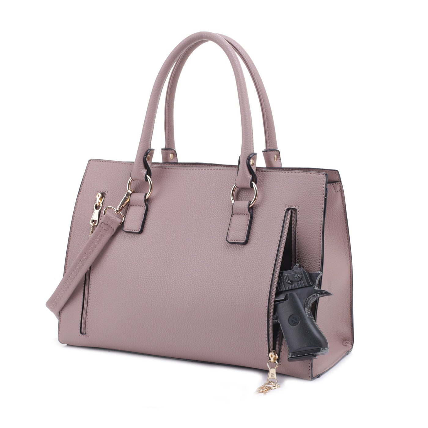 Dina Concealed Carry Lock and Key Satchel – JessieJames Handbags