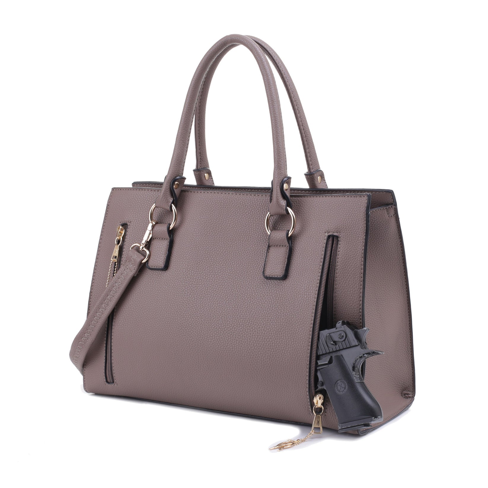 Dina Concealed Carry Lock and Key Satchel – JessieJames Handbags
