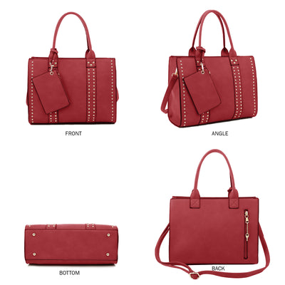 Kate Concealed Carry Lock and Key Satchel Set – JessieJames Handbags