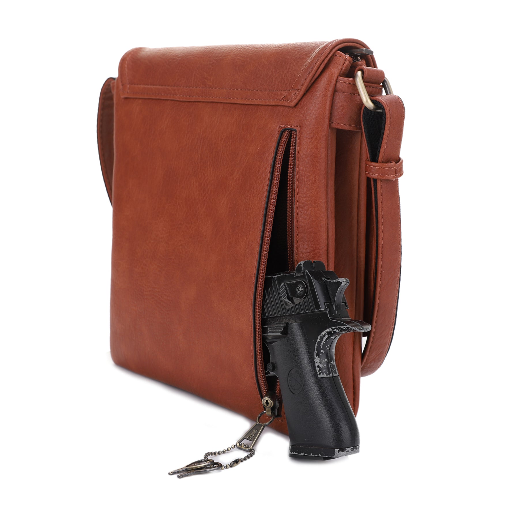 Nora Concealed Carry Lock and Key Crossbody – JessieJames Handbags