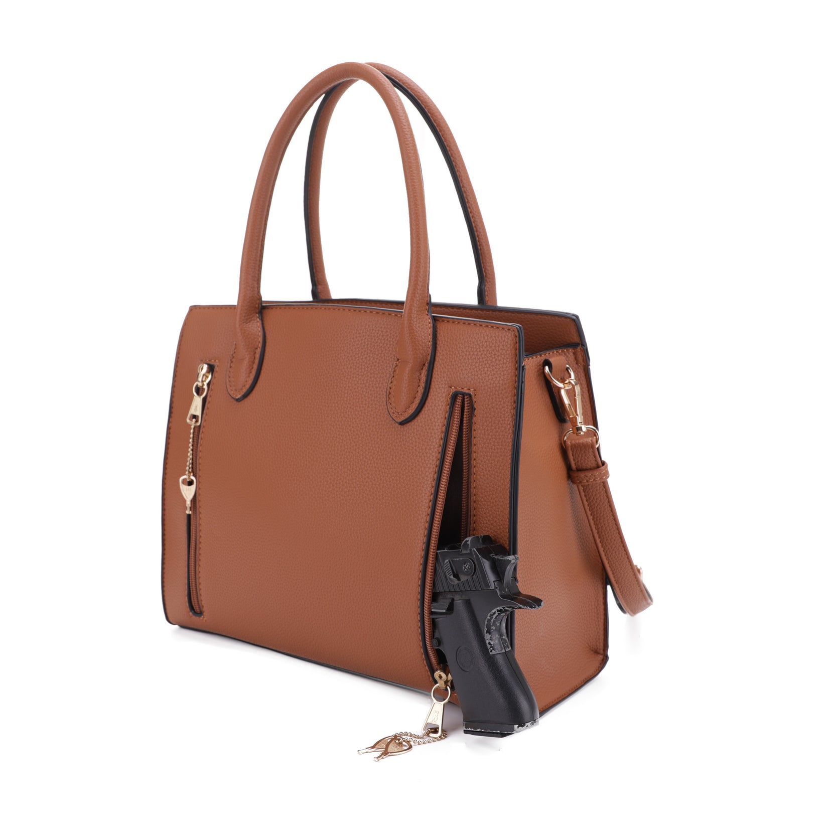 Evelyn Concealed Carry Lock and Key Satchel – JessieJames Handbags