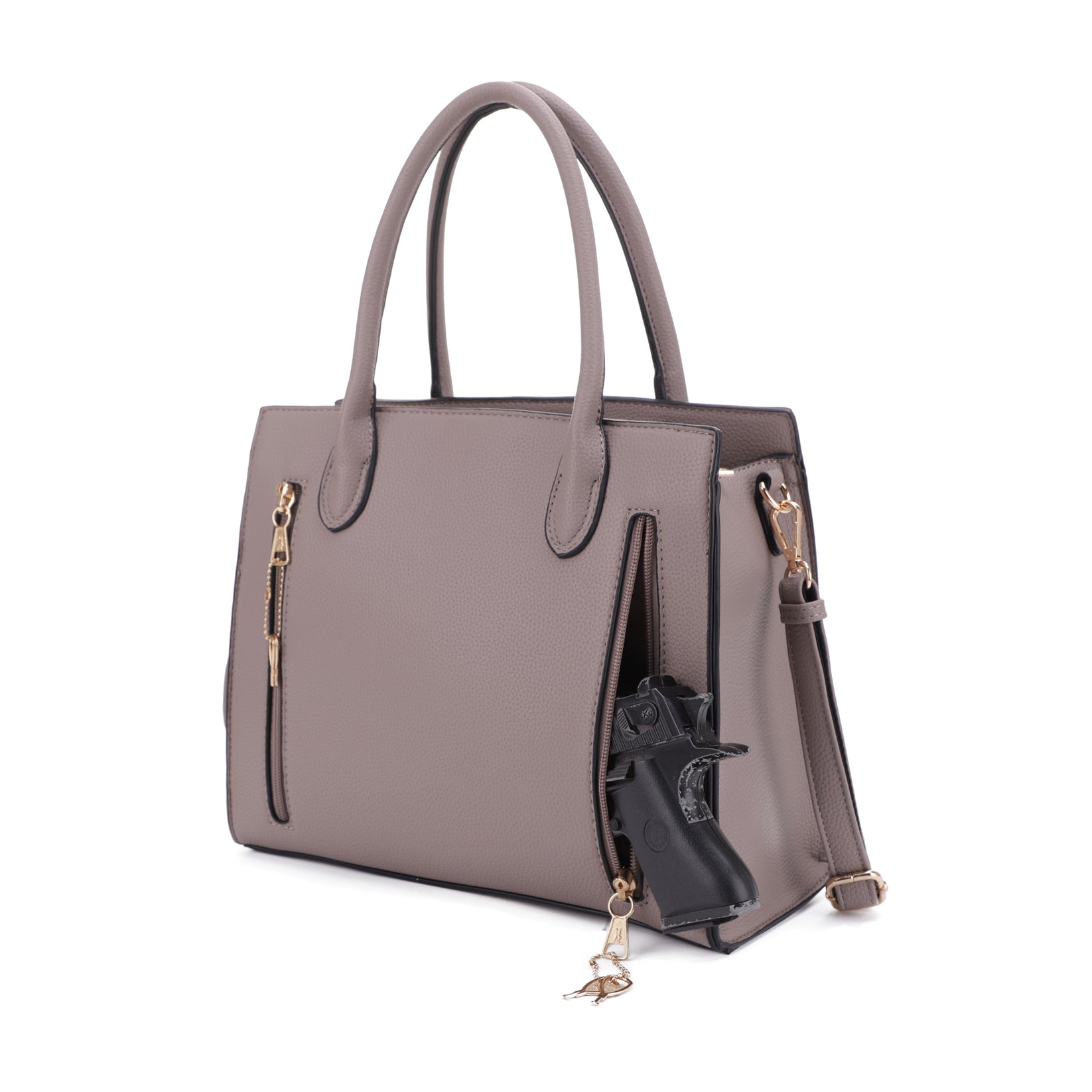 Evelyn Concealed Carry Lock and Key Satchel – JessieJames Handbags