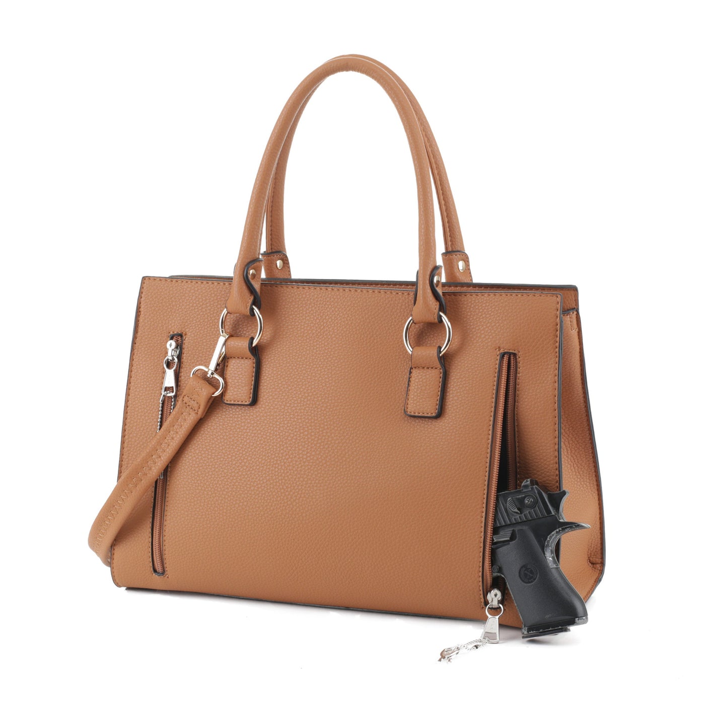 Dina Concealed Carry Lock and Key Satchel – JessieJames Handbags