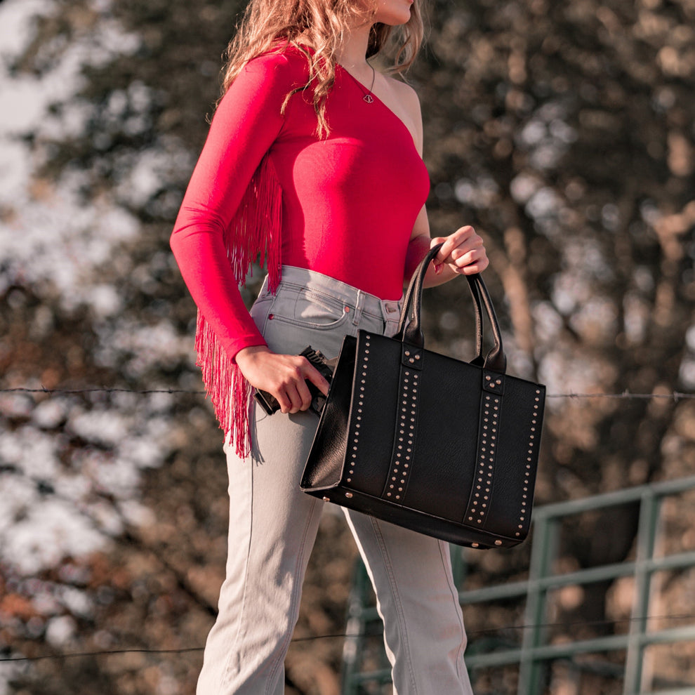Kate Concealed Carry Lock and Key Satchel Set – JessieJames Handbags
